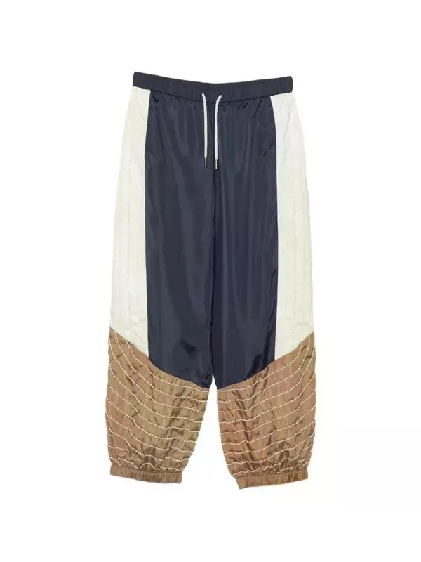 Sea Beaded Colour-block Track Pants