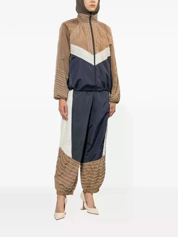 Sea Beaded Colour-block Track Pants
