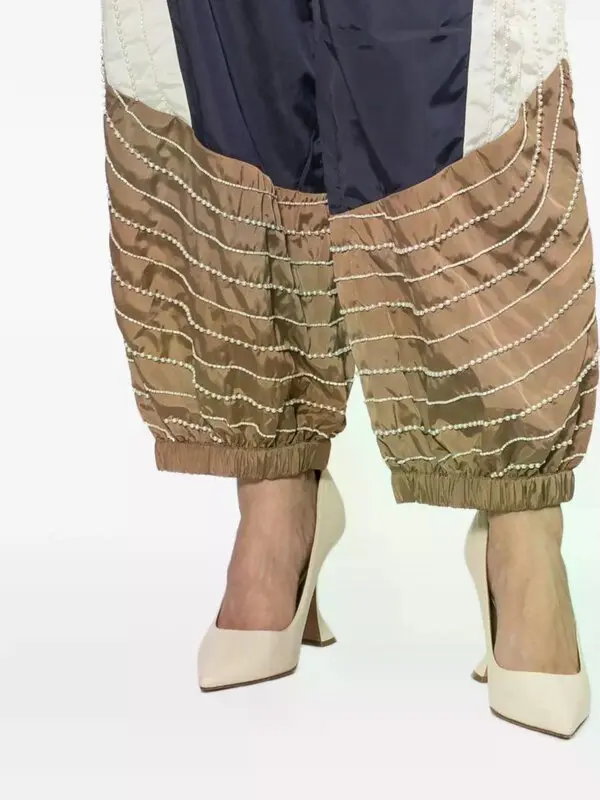 Sea Beaded Colour-block Track Pants