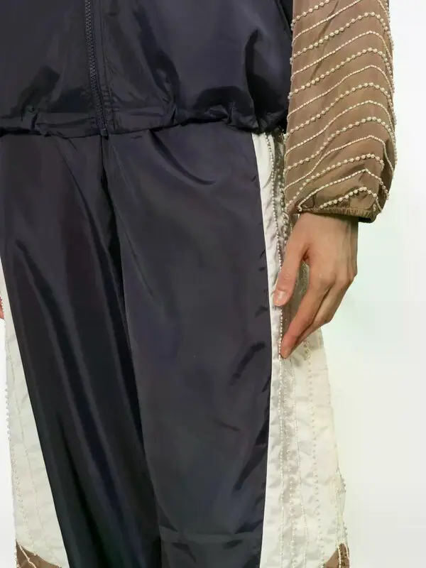 Sea Beaded Colour-block Track Pants