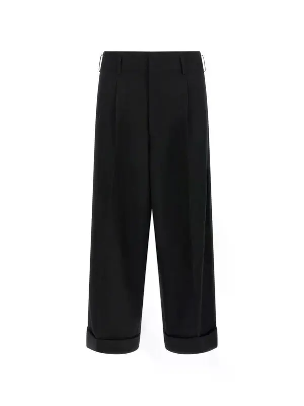 Comme Des Garçons Cropped Wide-leg Trousers