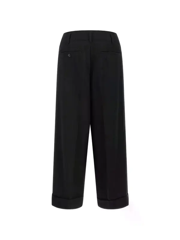 Comme Des Garçons Cropped Wide-leg Trousers