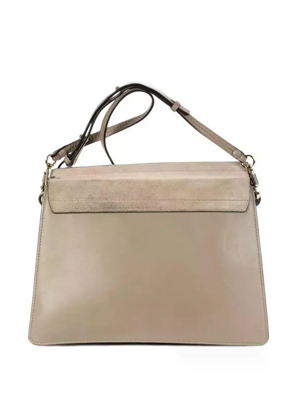 Chloé Medium Faye Leather Shoulder Bag - Grey