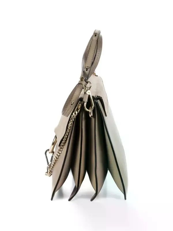 Chloé Medium Faye Leather Shoulder Bag - Grey