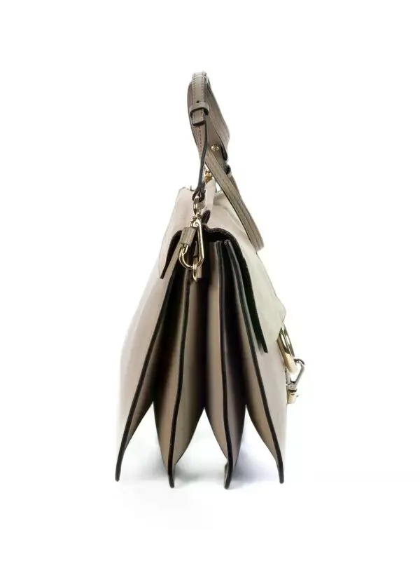 Chloé Medium Faye Leather Shoulder Bag - Grey
