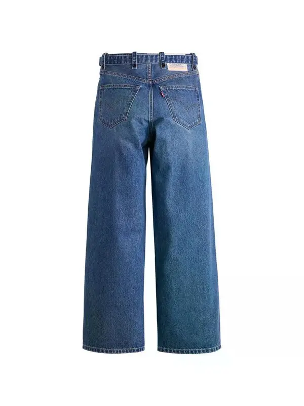Sacai X Levi's Belted Wide-leg Jeans