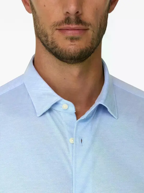 Boggi Milano Polo Shirt Mouliné Cotton Regular-fit