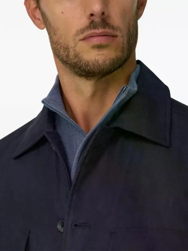 Boggi Milano Overshirt Padded In Cotton Tencel