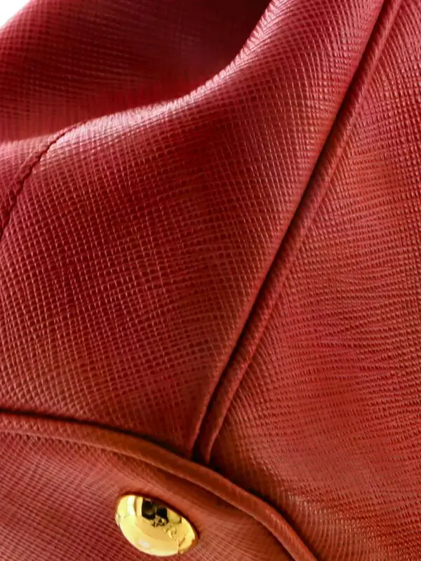 Prada Double Zip Lux Saffiano Leather Small Tote Bag
