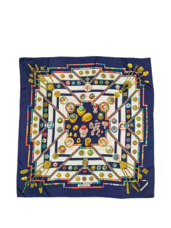 Hermès Petite Main Silk Scarf - Blue