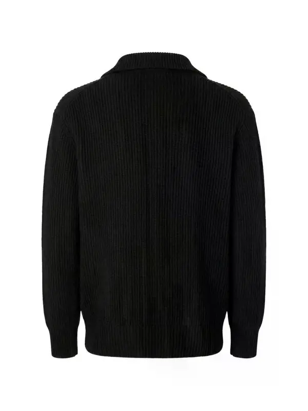 SELECTED Ribbed-knit Half-zip Sweater