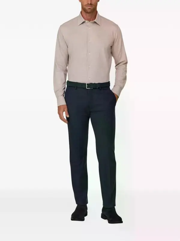 Boggi Milano Polo Shirt In Cotton Wool Twill Blend Regular Fit