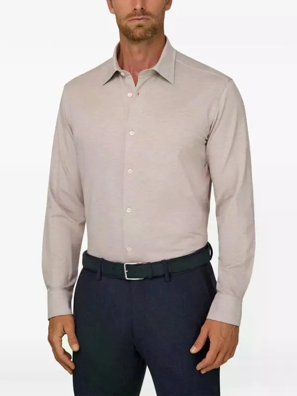 Boggi Milano Polo Shirt In Cotton Wool Twill Blend Regular Fit