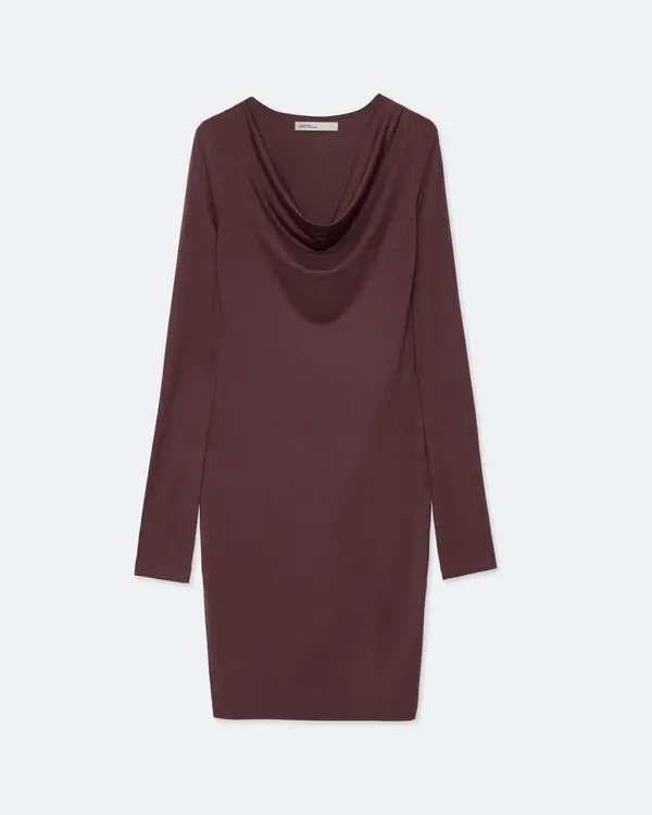 ALLSAINTS Lilla Cowl-neck Bodycon Midi Dress - Red