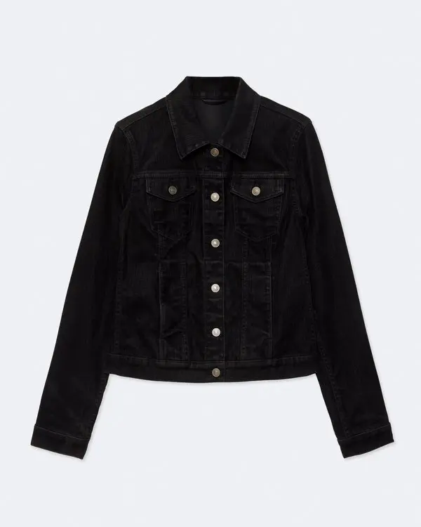 ALLSAINTS Flocked Denim Slim-fit Trucker Jacket - Flock