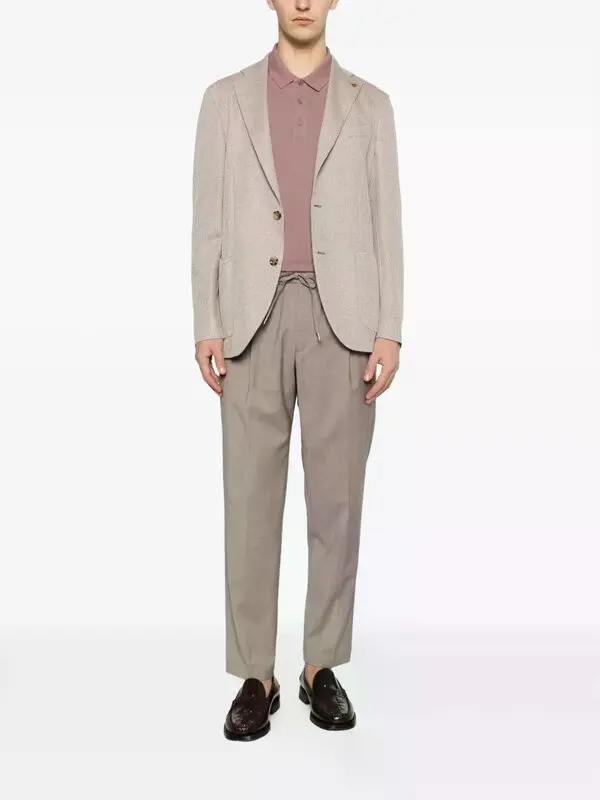 LATORRE Textured-finish Single-breasted Blazer