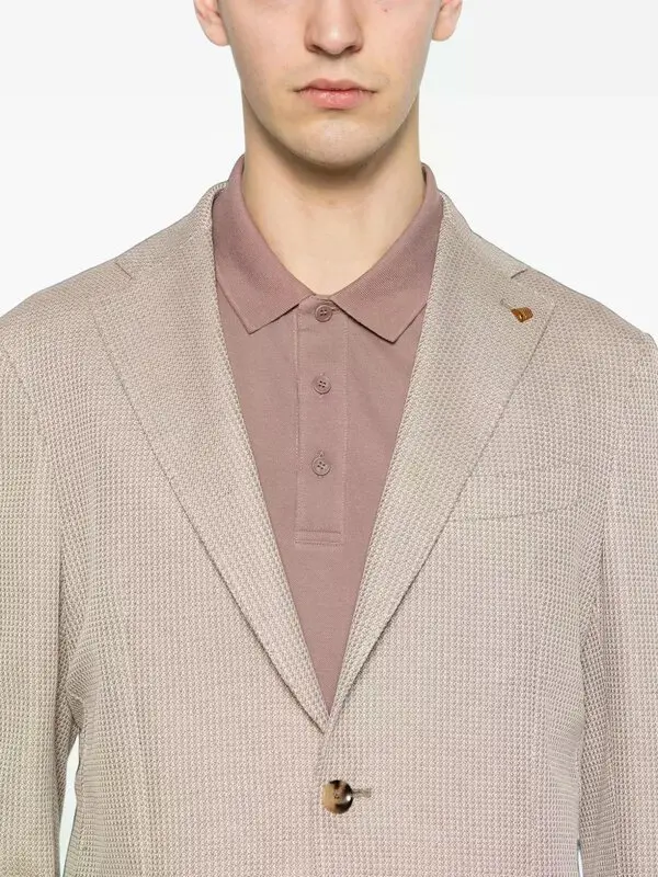 LATORRE Textured-finish Single-breasted Blazer