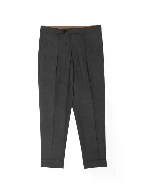 BERWICH Pleated Turned-up Trousers - Grey