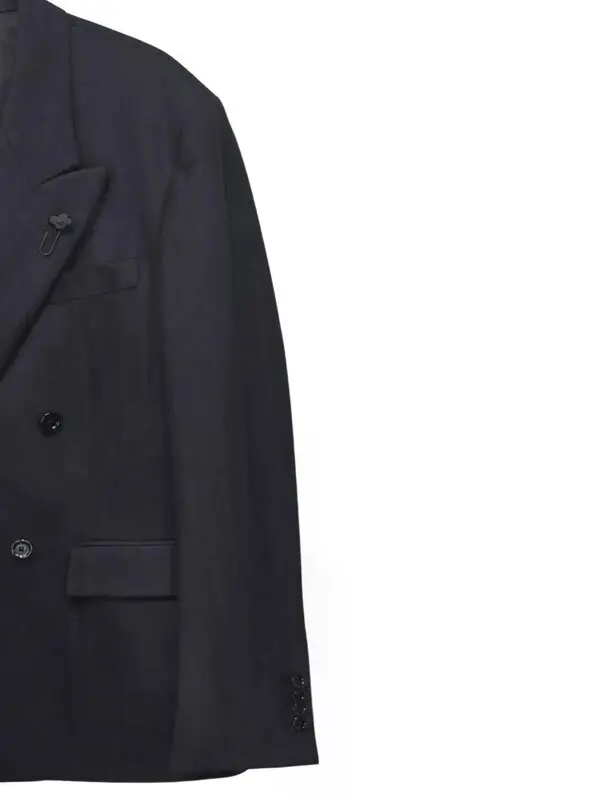 LARDINI Double-breasted Peak-lapel Blazer