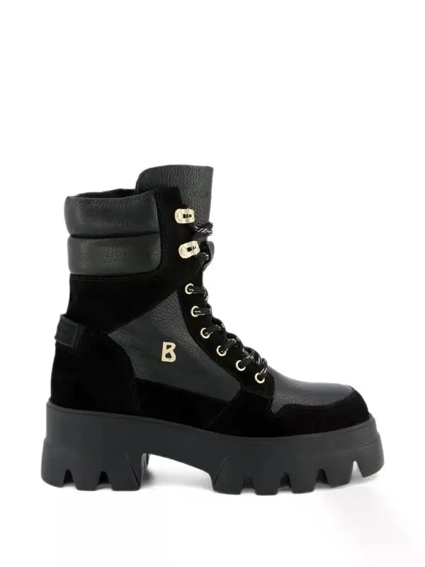 Bogner Panelled Lace-up Boots - Black