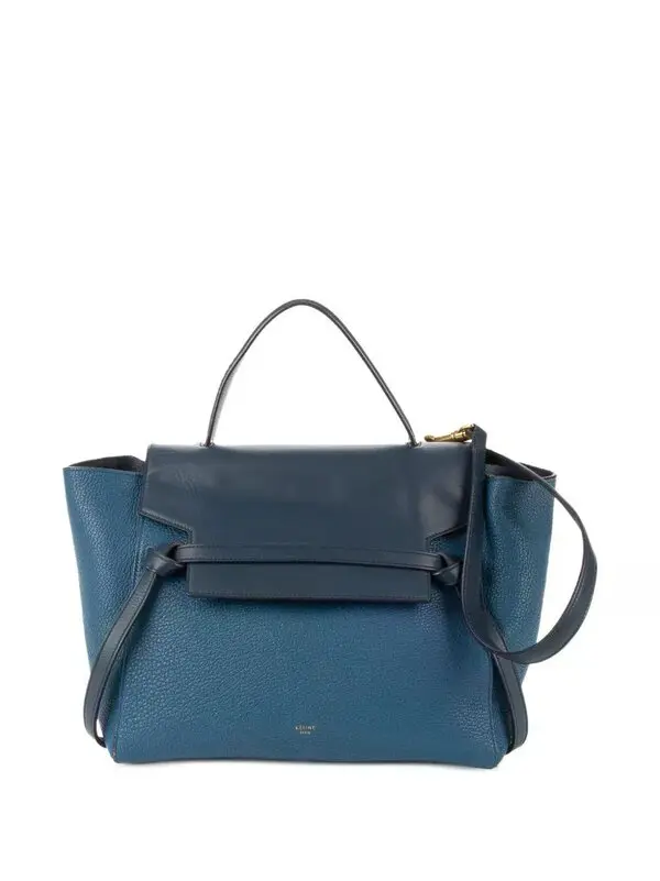 Celine Mini Belt Leathet Tote Bag - Blue
