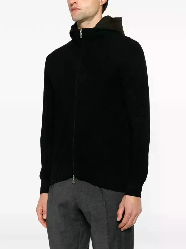 GRAN SASSO Ribbed-knit Hoodie
