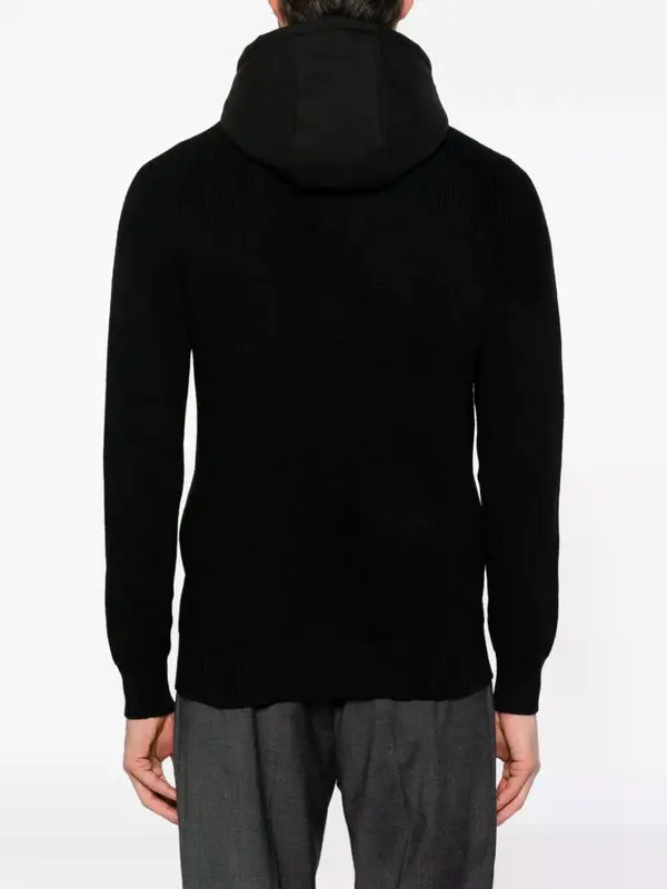 GRAN SASSO Ribbed-knit Hoodie