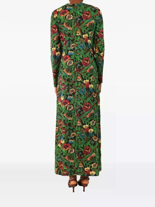 La DoubleJ Floral-print Long-sleeve Maxi Dress