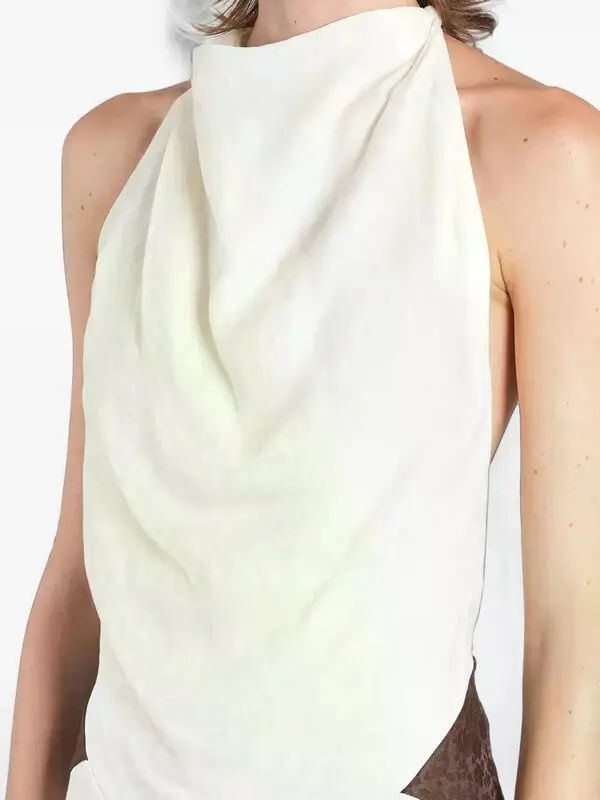 SIEDRES Jeanne Halterneck Cowl-front Maxi Dress