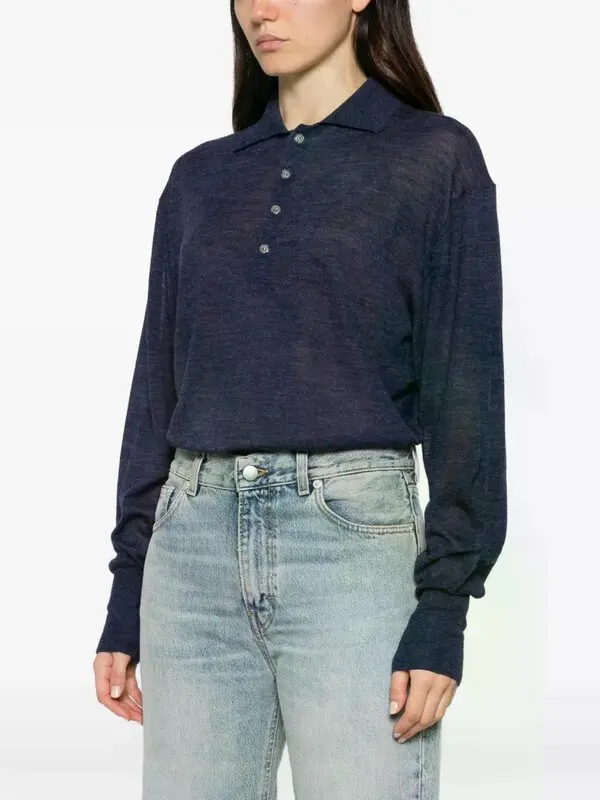 HAIKURE Millie Polo-collar Bodysuit - Blue