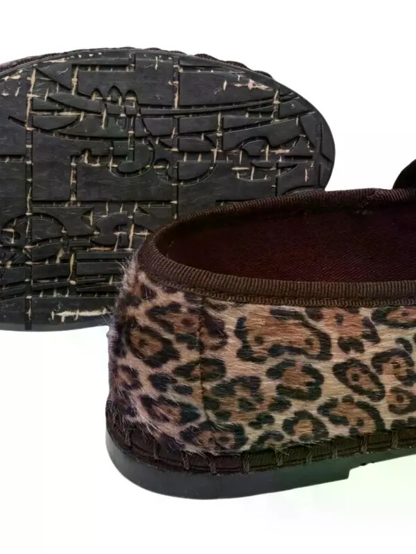 FLABELUS Pierre Leopard-print Velvet Ballet Flats