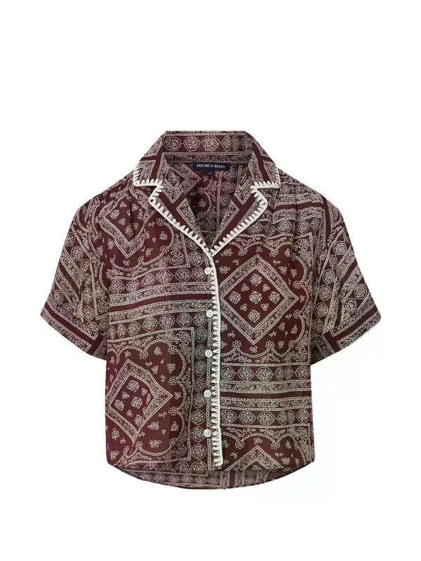 Veronica Beard Ilene Bandana-print Shirt - Red