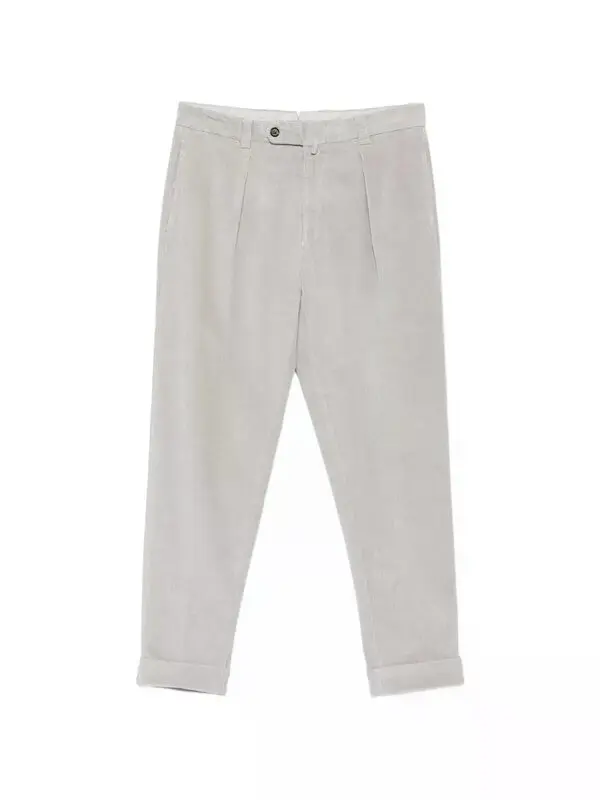 BERWICH Pleated Corduroy Trousers - Grey