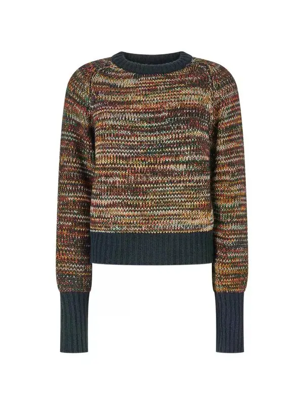 Iceberg Marled-knit Crew-neck Sweater - Blue