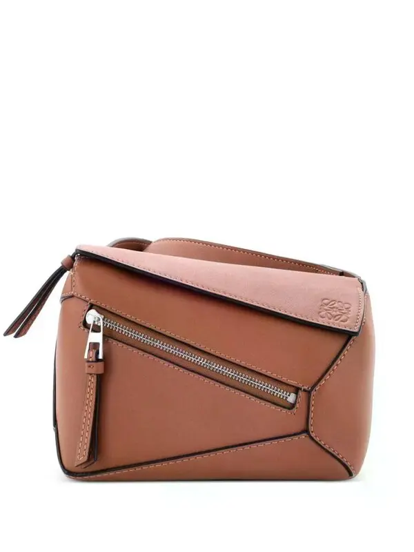 Loewe Puzzle Bumbag Leather Mini Belt Bag - Brown