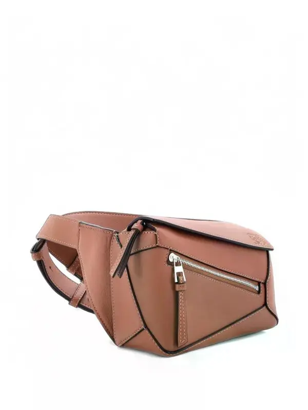 Loewe Puzzle Bumbag Leather Mini Belt Bag - Brown