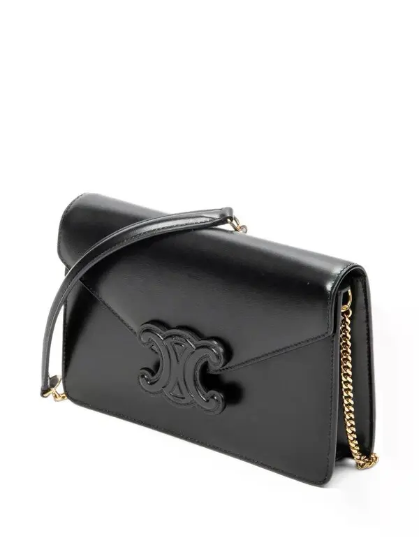 Celine Margo Triomphe Leather Mini Bag - Black