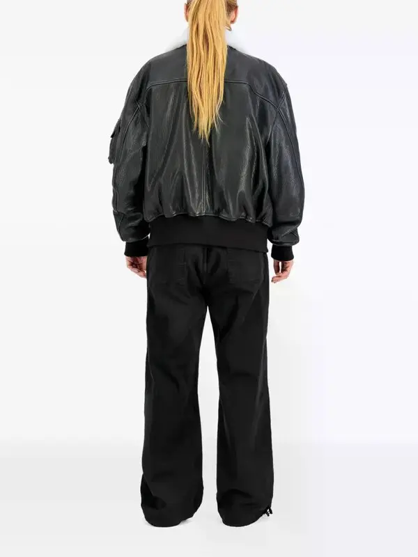 Alpha Industries B-15 Uv Loose-fit Leather Jacket