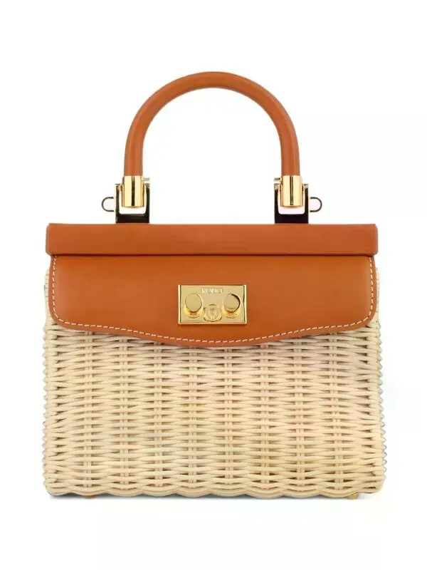 Rodo Calf Leather-trim Clutch Bag