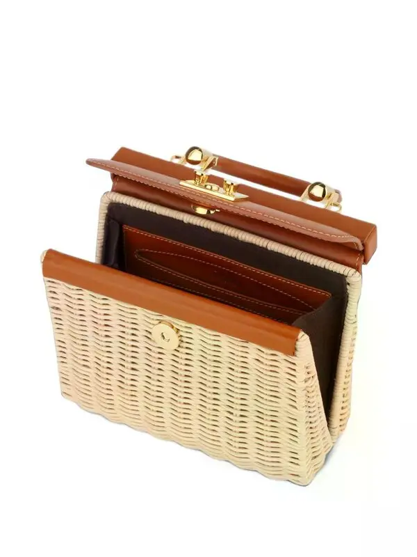 Rodo Calf Leather-trim Clutch Bag