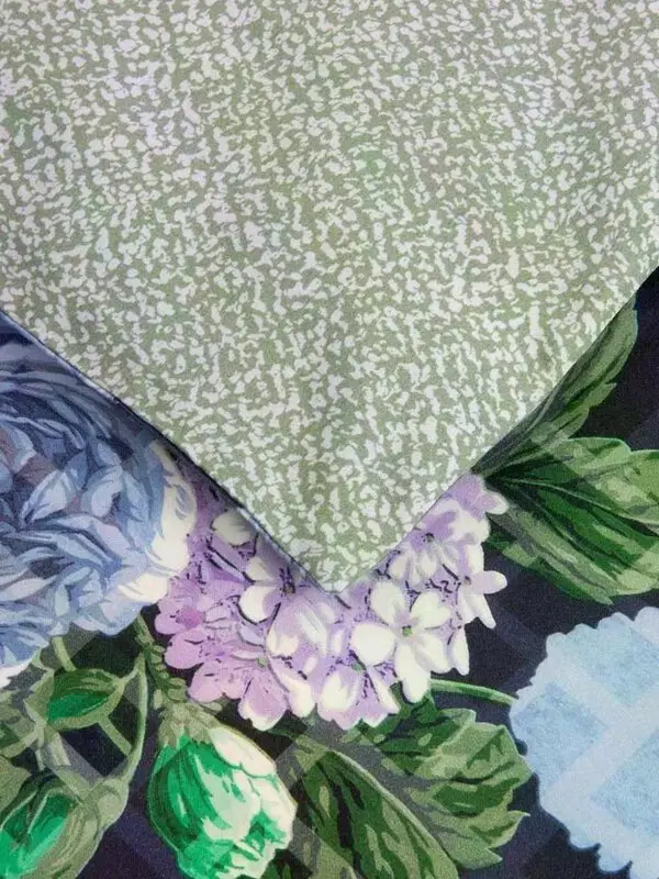 Kenzo Floral-print Geometric-pattern Duvet Cover