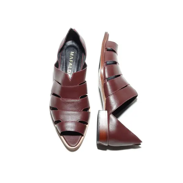 MAFALDA Neutrals Gisele Wine Sandals - Red