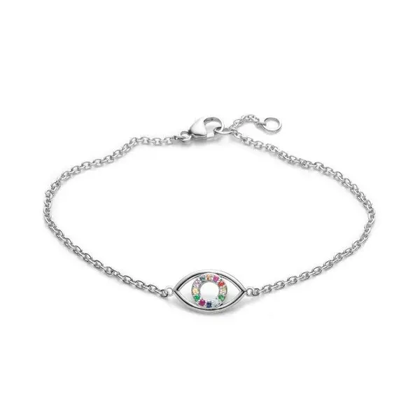 WITH LOVE DARLING Rainbow Eye Bracelet Sterling - Silver