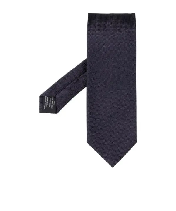 TOM FORD Textured Pointed-tip Tie - Blue