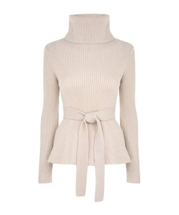 Zimmermann Illustration Self-tied Waist Peplum Jumper