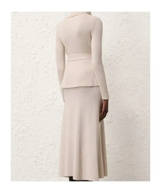 Zimmermann Illustration Self-tied Waist Peplum Jumper