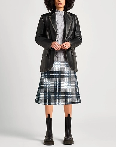Marni Pleated Check Skirt