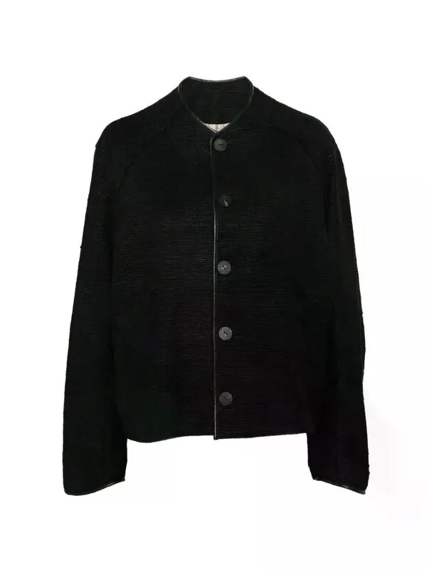DEVOA Collarless Raglan-sleeve Jacket