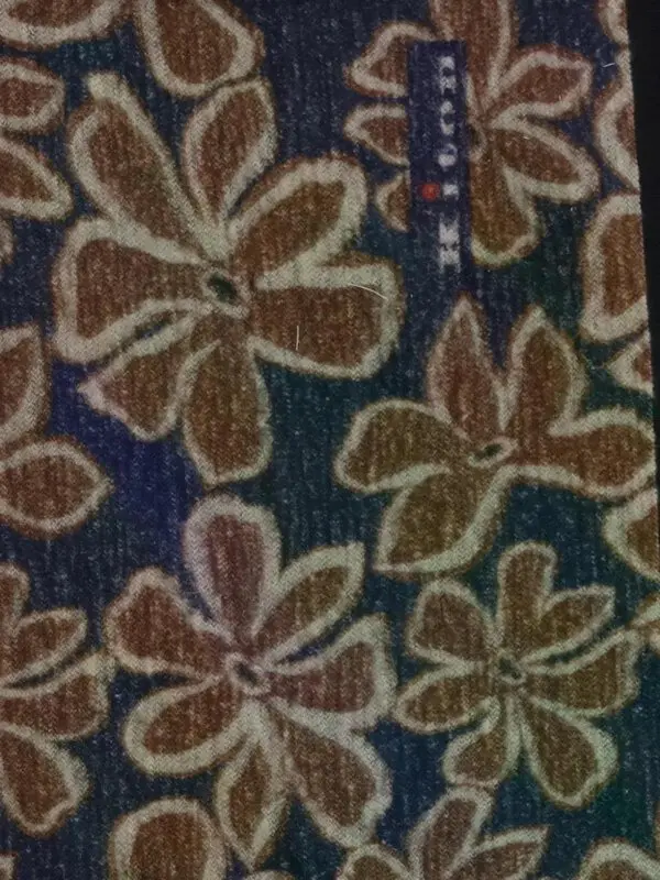Kiton Floral-print Silk Scarf