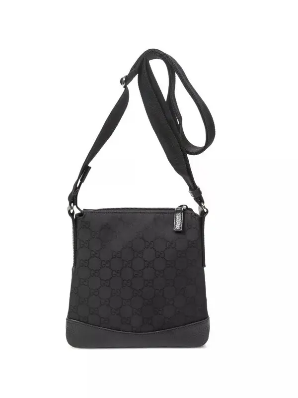 Gucci Monogram Messenger Bag - Black